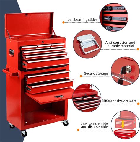 Buy 8 Drawer Rolling Tool Chestandremovable Tool Box Tool Box Organizer
