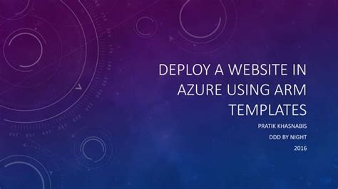 Deploying A Website In Azure Using ARM Templates PPT