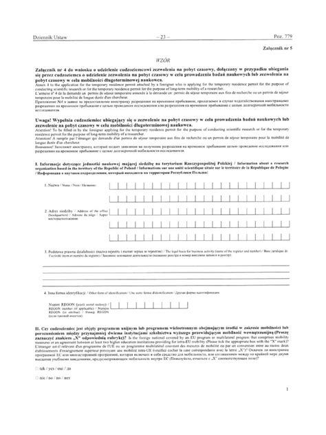 Zalacznik Nr 4 Do Wniosku O Udzielenie Zezwolenia Na Pobyt Czasowy Pdf