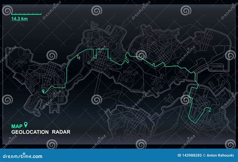 Navigate Mapping Technology Dashboard Gps Tracking Map Showing Movement And Final Destination