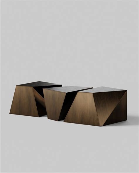 Dylan Farrell Modules Cocktail Tables Bronze Steel Furniture Coffee
