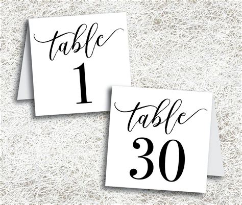Free Printable Table Numbers For Your Wedding