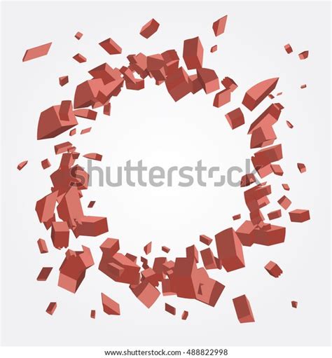 Exploding Bricks Isolated Over 312 Royalty Free Licensable Stock Vectors And Vector Art
