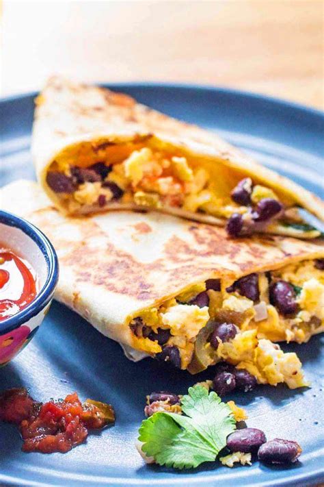 Breakfast Quesadilla With Black Beans And Eggs Recipe Simply