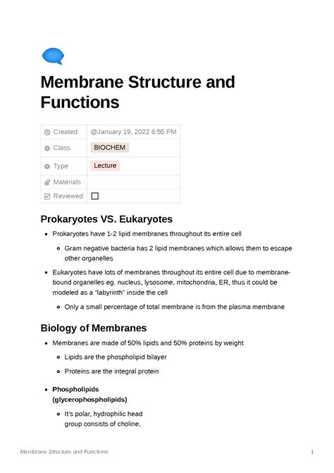 Solution Membrane Structure And Functions Studypool