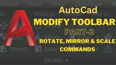 Modify Toolbar Commands In Autocad Part 2 Youtube