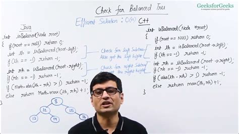 17 Check For Balanced Binary Tree Youtube