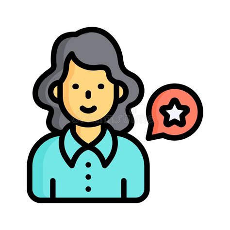 Person With A Star Representing Performance Assessment Stock Vector