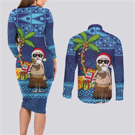 The Funny Santa Wears Sulu Christmas Couples Matching Long Sleeve