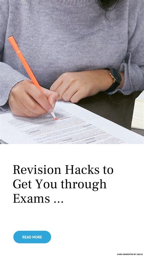 Revision Hacks To Get You Through Exams Study Tips Exam Exam