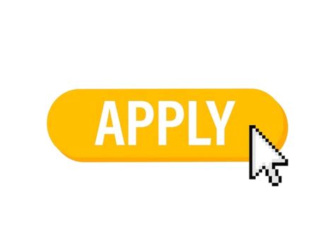 premium vector cool vector apply button with cursor in flat design