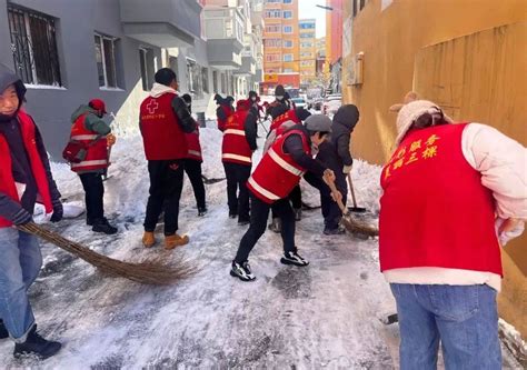 【党旗映雪别样红】市林草局党员干部赴包保社区开展清冰除雪志愿服务活动清雪贡献力量