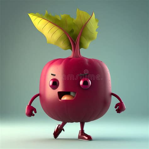 3d Cute Beet Cartoon Character Stock Illustration Illustration Of Beet Organ 272576215