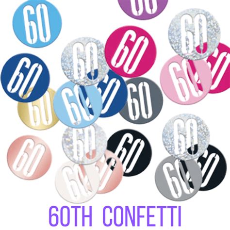 60th Age Confetti Cardiff Balloons Cardiff Party Shop
