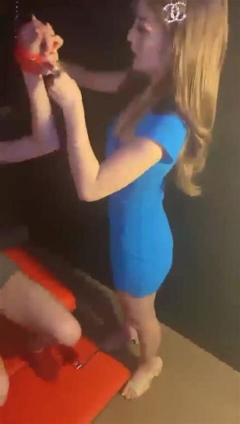 Sleeping Princess Woken Up By Caged Slave