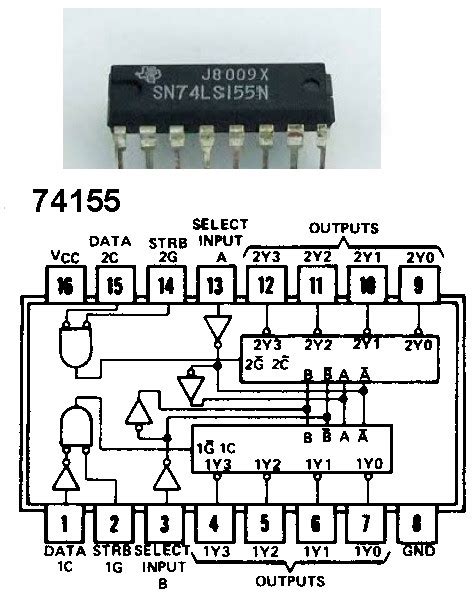 Jual Ic Ttl 74155 74ls155 Dual 2 Line To 4 Line Decoders