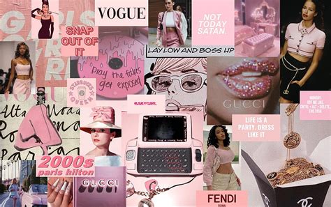 Pink Aesthetic Mood Board Papel De Parede Computador