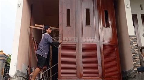 INI CARA CEPAT PASANG REL GANTUNG PINTU GARASI SLIDING PINTU