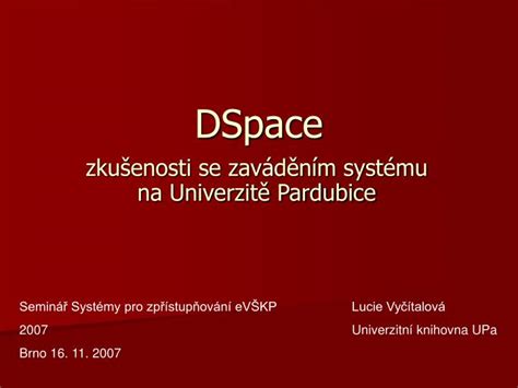 Ppt Dspace Powerpoint Presentation Free Download Id4122967