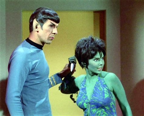 Yvonne Craig And Leonard Nimoy Mr Spock And Marta Star Trek Tv Show Photo