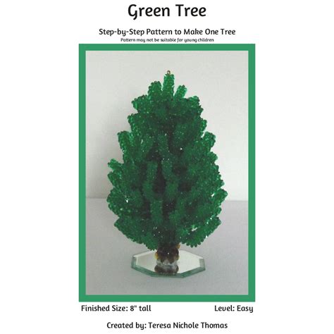 Green Beaded Tree Beading Pattern Tnt Crafts