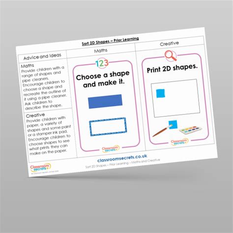 Year 1 Sort 2d Shapes Prior Learning Resource Classroom Secrets