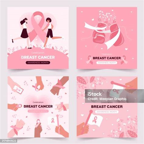 다양한 주제의 유방암 인식 제고 기념 행사 벡터 일러스트 레이 션 유방암에 대한 스톡 벡터 아트 및 기타 이미지 유방암
