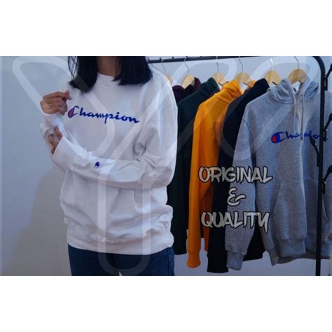 Jual Sisa Ekspor Crewneck Champion Script Original Japan Market