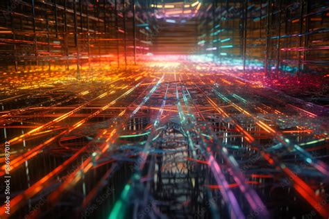 An Intricate Visually Engaging Depiction Of Interconnected Digital