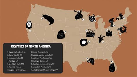 Explore The United States Of Cryptids