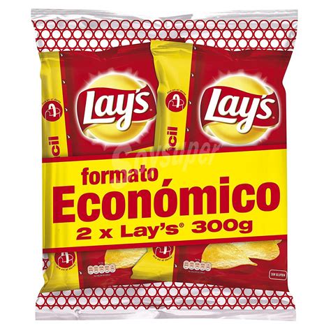 Lay S Patatas Fritas Lisas Al Punto De Sal Lays 2 Uds X 300 G