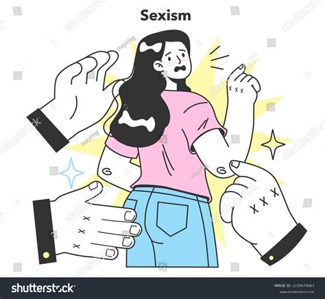 Sexual Harassment Assault Abuse Behavior Hands Stock Vector Royalty