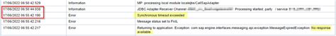 sap pi po synchronous timeout exceeded in sync soap to jdbc scenario
