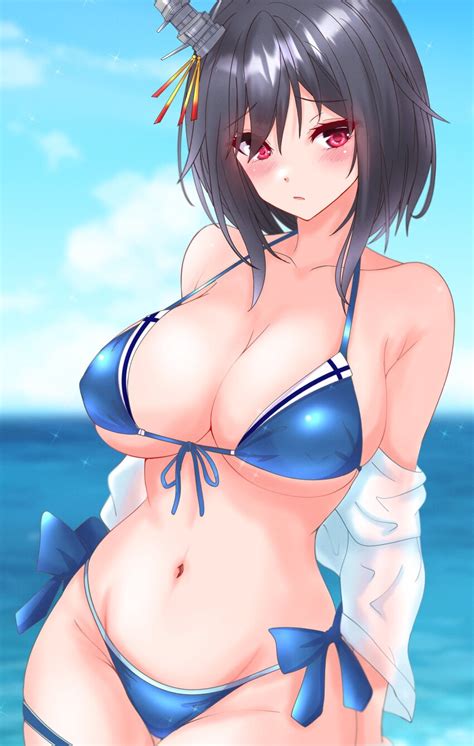 Nitamako Sakamalh Oce Shigure Kancolle Shigure Kai San Swimsuit Kancolle Yamashiro