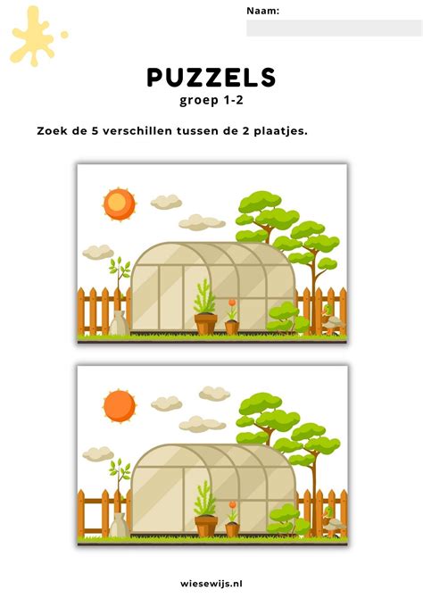 Werkblad Tellen Groep 1 2 Zoekplaat Thema De Tuin Artofit