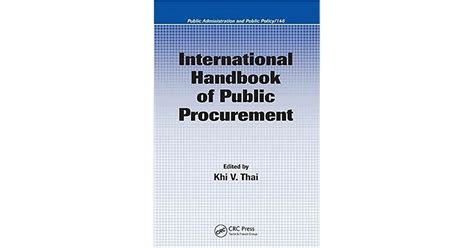 International Handbook Of Public Procurement By Khi V Thai