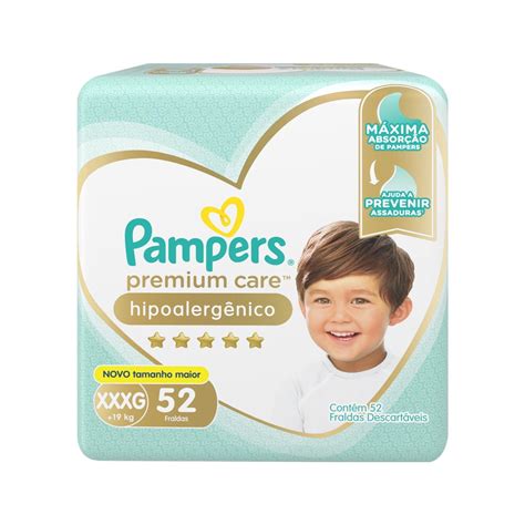 Fralda Pampers Premium Care Com 52 Unidades Tamanho Xxxg Farmagora