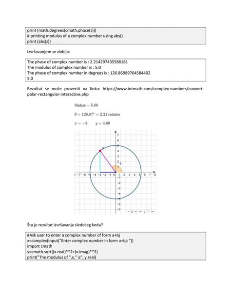 Kompleksni Brojevi U Pythonu 1docx