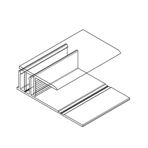 Aluminium Cladding Two Part Finishing Trim 70mm X 5650mm Grey Ash