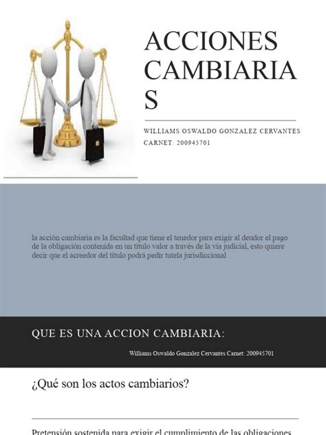 Acciones Cambiarias Williams Gonzalez Pdf Pagaré Pagos
