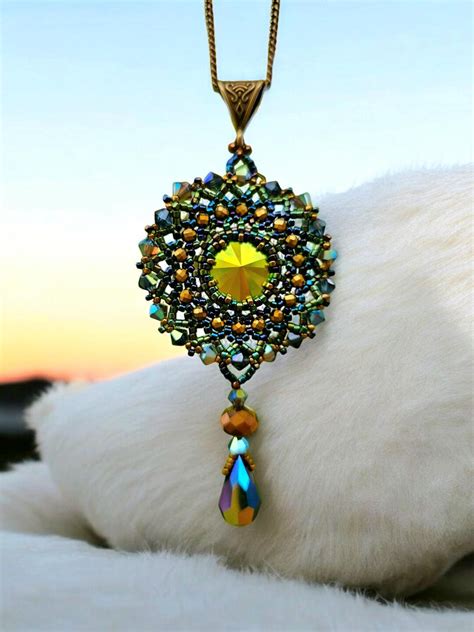 Beading Tutorial Galaxy Pendantbeading Patternbeading Tutorial