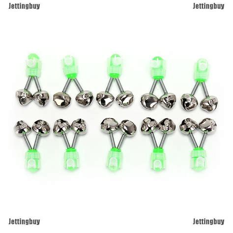 Adore 10 ชิ้น อิเล็กทรอนิกส์ ไฟ Led ตกปลา สัญญาณเตือนปลากินเบ็ด