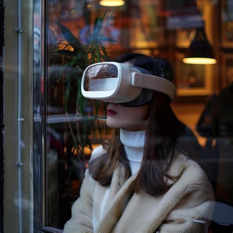 Premium Photo Closeup Of A Woman Using A Virtual Reality Headset