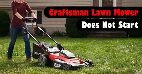 craftsman lawn mower does not start fix it today
