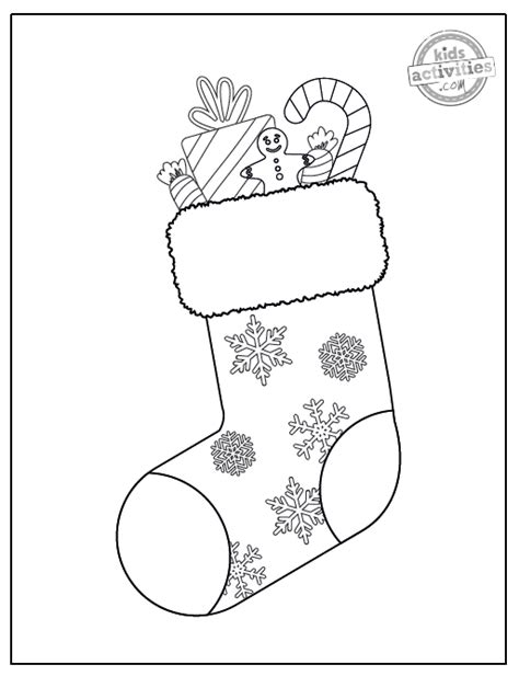Christmas Stocking Coloring Pages To Print