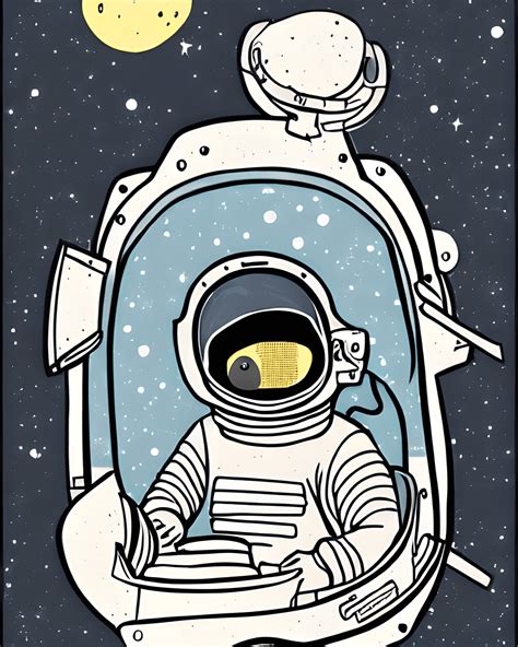 Bizarre Comic Strip Astronaut · Creative Fabrica
