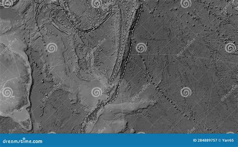 Kermadec Plate Boundaries Grayscale Map Stock Illustration Illustration Of Vector Tremor