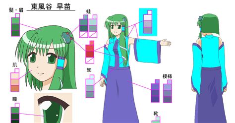東方 【色指定表】早苗 吟ぺぇのイラスト Pixiv