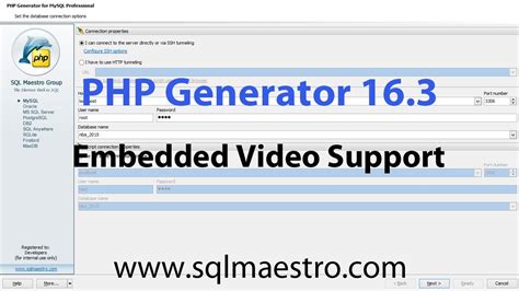 php generator 16 3 new features part 2 embedded video support youtube