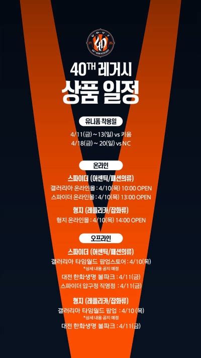 한화이글스 창단 40주년 기념 레거시 유니폼 네이버 블로그